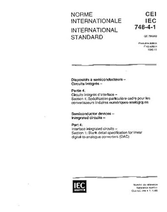 IEC 60748-4-1 Ed. 1.0 b:1993, Semiconductor devices - Integrated ...