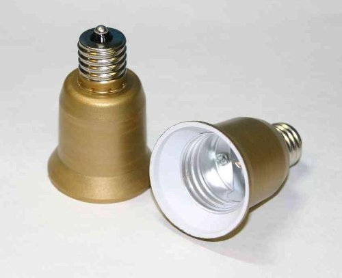 Amazon.co.jp: 金色塗装 口金変換 アダプタ E17 を E26 へ （＋30mm）【全数を日本で検品】 : ホーム＆キッチン