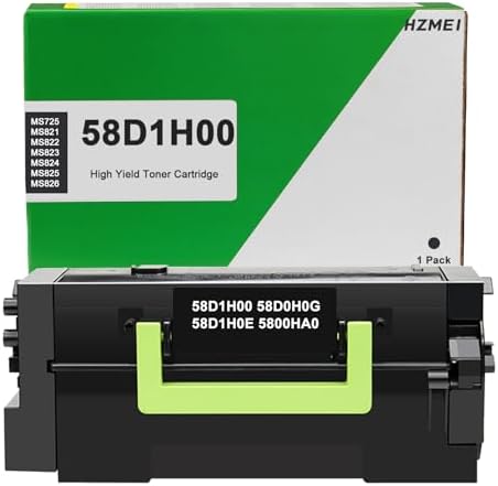 Amazon.com: Lexmark 58D1H0E HIGH Yield Contract Toner Cartridge, Black ...