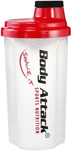 Body Attack Shaker, transparent/rot, 1er Pack (1x 700ml) : Amazon.de ...