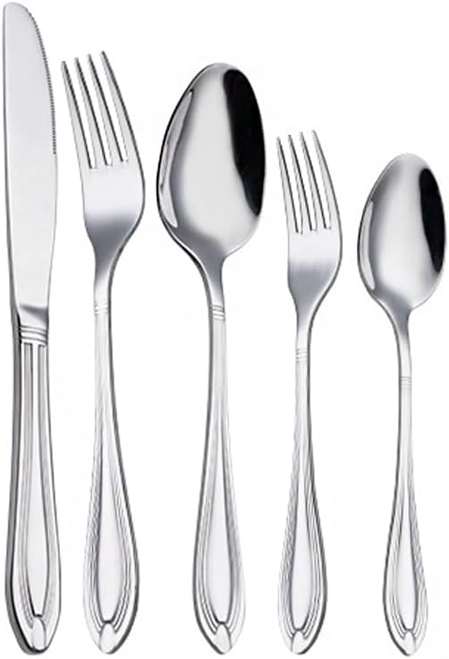 Amazon.com: 30-Piece Stainless Steel Silverware Set, Complete Western ...