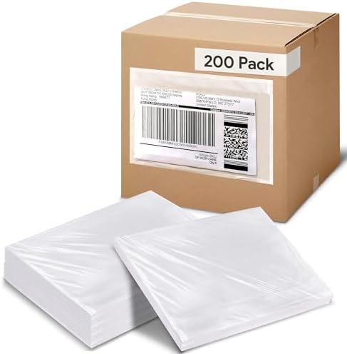 Amazon.com : 200 Piece Waterproof Packing List Envelopes, 7.5x5.5, Bulk ...