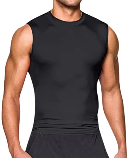 Buy BLOOMUN Unisex Sleeveless Compression Inner Top (Black, 34-38) at ...
