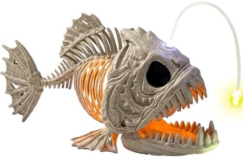 Amazon.com : JOYIN 2 PCS 9.5 Halloween Poseable Fish Skeleton Decor ...