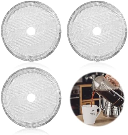 Boao 3 Packs French Press Replacement Filter Mesh Screen 4 Inch Mesh ...