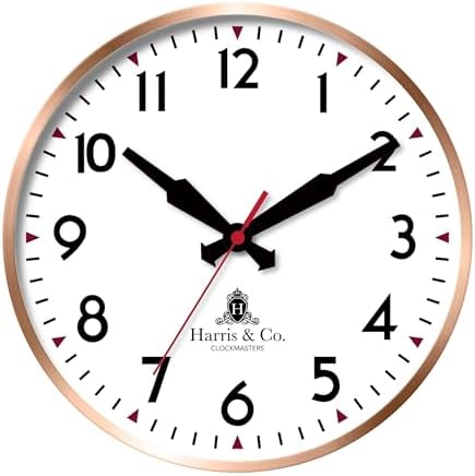 Amazon.com: HARRIS & CO. CLOCKMASTERS ( 13 inch Premium Luxury Metal ...