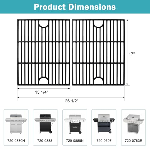Criditpid Grill Grate Replacement for Nexgrill 4 Burner 720-0830H 720 ...