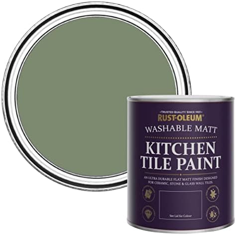 Rust-Oleum Green water resistant Kitchen Tile Paint in Satin Finish ...