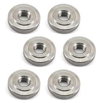 (6 Pieces) M10 Round Knurled Thumb Nut 304 Stainless Steel Metric ...