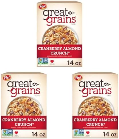 Amazon.com: POST GREAT GRAINS CRANBERRY ALMOND CRNCH RTE CEREAL ...