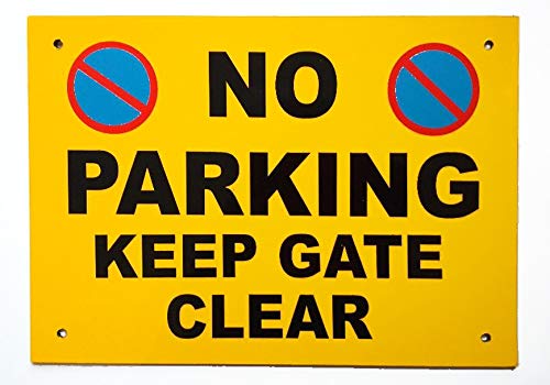 No Parking Sign A4 A3 3mm Black Foamex Various Signs Yellow Black ...