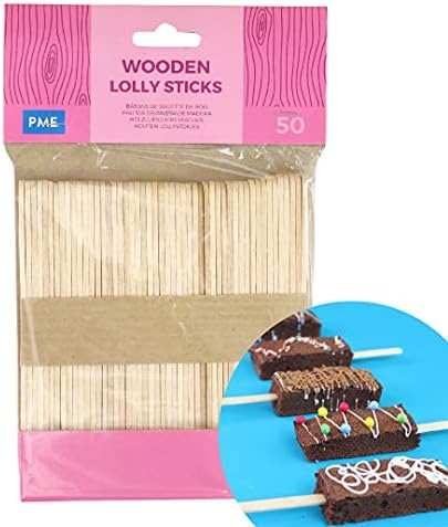 PME Wooden Lolly Sticks - Pack of 50 : Amazon.co.uk: Grocery