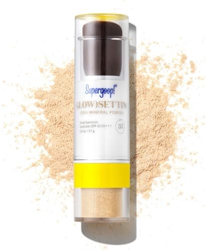 Amazon.com : Supergoop! Glow Setting Powder 100% Mineral SPF 35 ...