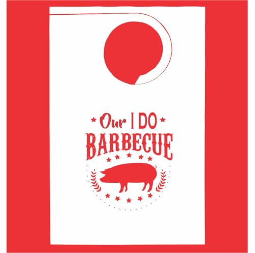 Amazon.com: Party Bibs - Our I Do Barbecue - Red - Stock Design, poly ...