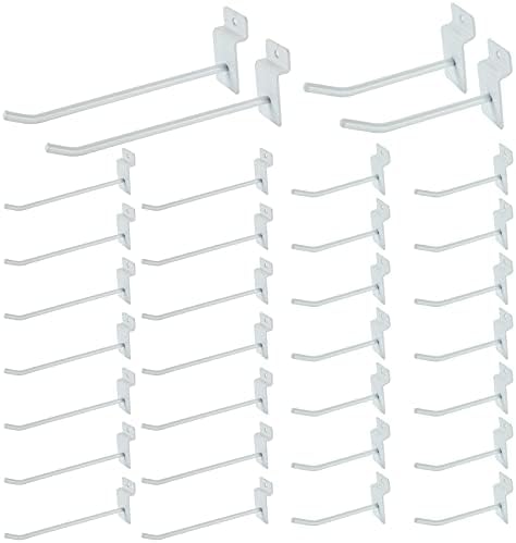 Amazon.com: 80 Pcs Slatwall Hooks 4/6/8/10 Inches Slatwall Accessories ...