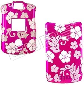 Amazon.com: PINK GLITTER FLOWERS snap on cover faceplate for Motorola ...