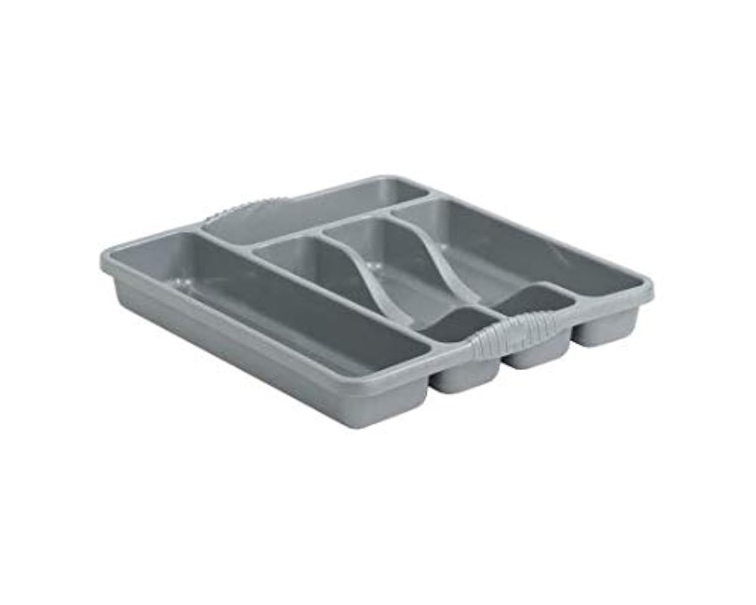 ACCURATE 5 Compartment Plastic Cutlery Holder Tray Drawer Organiser ...