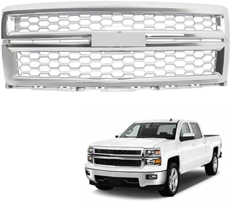 Amazon.com: Thomletha Plastic Chrome Front Upper Bumper Grille ...