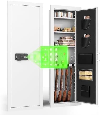 Amazon.com: Greenvelly in Wall Gun Safe with Fingerprint, Assembled Gun ...