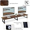 Amazon.com: TEAMIX 42 inch Large [Dual] [Monitor] [Riser],Rustic Brown ...