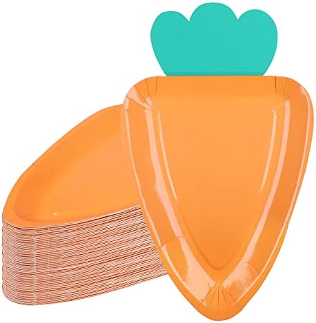 Amazon.com: AnyDesign 30Pcs Easter Paper Plates Bunny Shaped Disposable ...