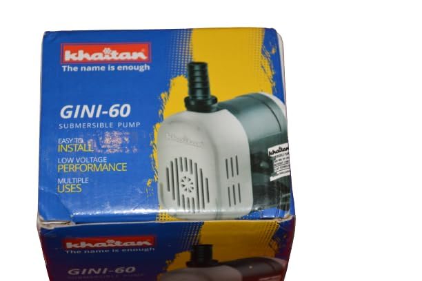 Khaitan Gini 60 Submersible Pump 18Watt with a Water Flow Control Valve & 3-Way Water ...