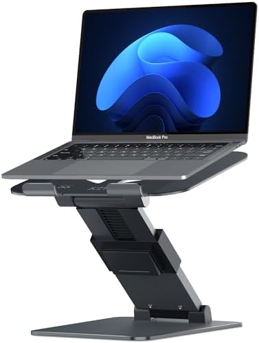 Amazon.com: JCZT Adjustable Standing Laptop Stand for Desk [Lift Up to ...