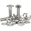 Bolt Base M5 x 50 A2 Stainless Steel Carriage Bolts + Hex Full Nuts ...