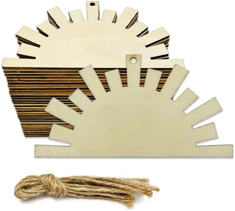 Amazon.com: 20pcs Unfinished Sun Wood Cut Out Sun Wood DIY Crafts ...
