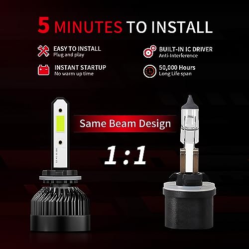 Snapklik.com : 880 Fog Light Bulbs, 8000K Ice Blue, 400% Brighter 881 ...