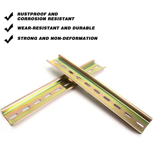 8 Pieces Din Mounting Rail, 35mm Width 200mm Long Slotted Din Rail ...