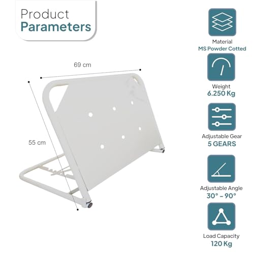 OTICA Adjuastable Hospital Metal Back Rest, Back Support for Patient ...