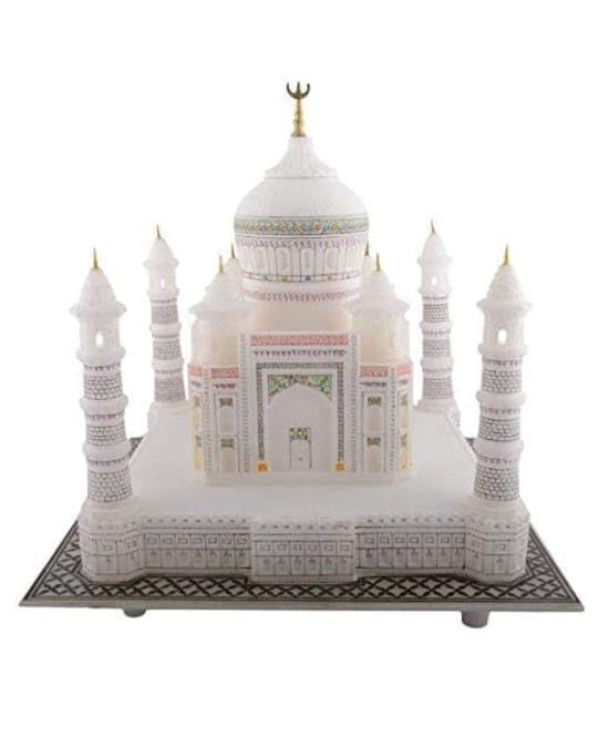 Buy A.K Handicraft Store White Marble Miniature Taj Mahal Showpiece for ...