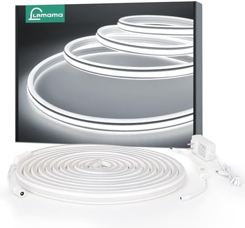 Amazon.com: Lamomo LED Neon Rope Lights, White Led Strip Lights ...