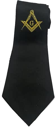 Masonic Regalia Master Mason Black Neck Tie Classic Neck Tie Fabric ...