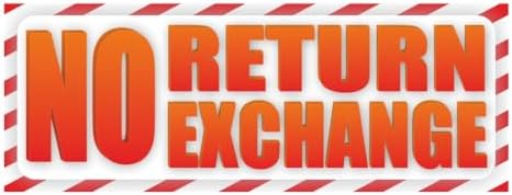 ORDERSHOCK No Return Exchange Sign Board - Perfect for Malls and Shops ...