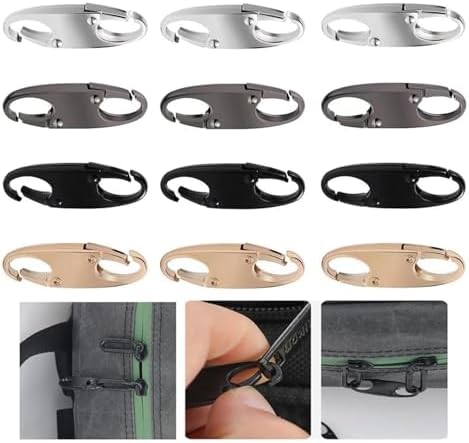 HKYLRAT12 PCS Zipper Clips Anti Theft, Zipper Locks for Backpacks ...