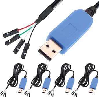 Xiatiaosann USB to TTL Serial 3.3V Adapter Cable, USB Male Plug to TX ...