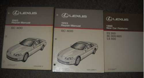 1993 Lexus SC400 SC 400 Service Repair Manual Set OEM (2 volume set ...