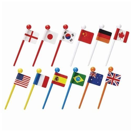 National flags food picks flags for Bento Box Lunch Box : Amazon.in ...