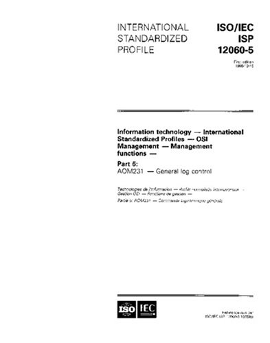 ISO/IEC ISP 12060-5:1995, Information technology - International ...