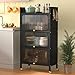 Amazon.com: 4 Tier Kitchen Storage Cabinet, Kitchen Bakers Rack with ...