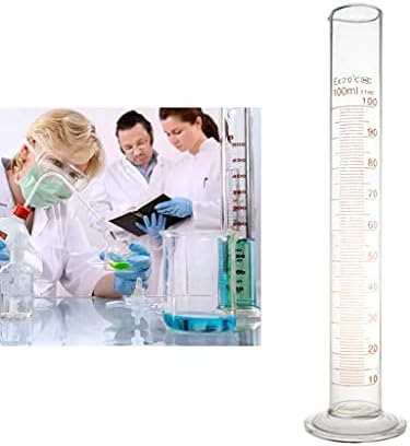 Cylindre gradué en verre épais de 100 ml avec bec verseur de ...
