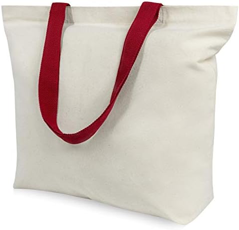 Amazon.com: TOPDesign 6-Pack Canvas Tote Bags with Magnetic Snap ...