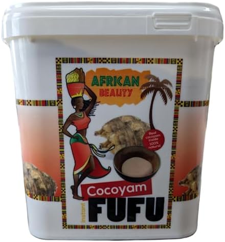 Amazon.com : Cocoyam Fufu Flour African Mix 8.8 LB Bucket - Authentic ...
