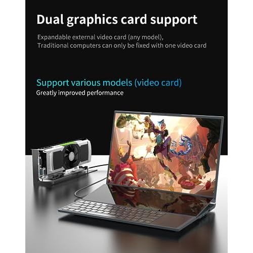 Tuofudun Dual Screen Ultrabook Laptop Intel i7 10750H, 16 inch FHD+ 14 ...