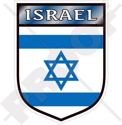 Amazon.com - ISRAEL Israeli Shield, Jewish Hebrew 100mm (4") Vinyl ...