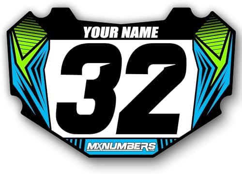 Amazon.com: BMX Plate Decals | Multicolored Bike Race Number Graphics ...
