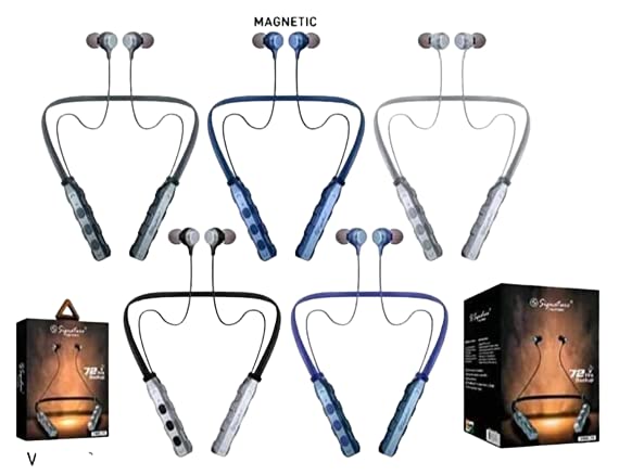 Kunwars Mobile Signature Neckband Bluetooth 72 Hrs Backup 4.0 Wireless ...