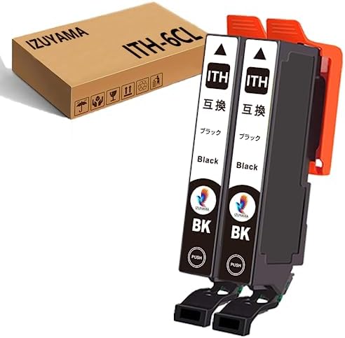 Amazon.co.jp: エプソン(Epson)用 ITH-6CL ITH イチョウ 互換インクカートリッジ【ITH-BK ブラック 2本セット】増量 純正品と併用可能『最新ICチップ搭載 ...